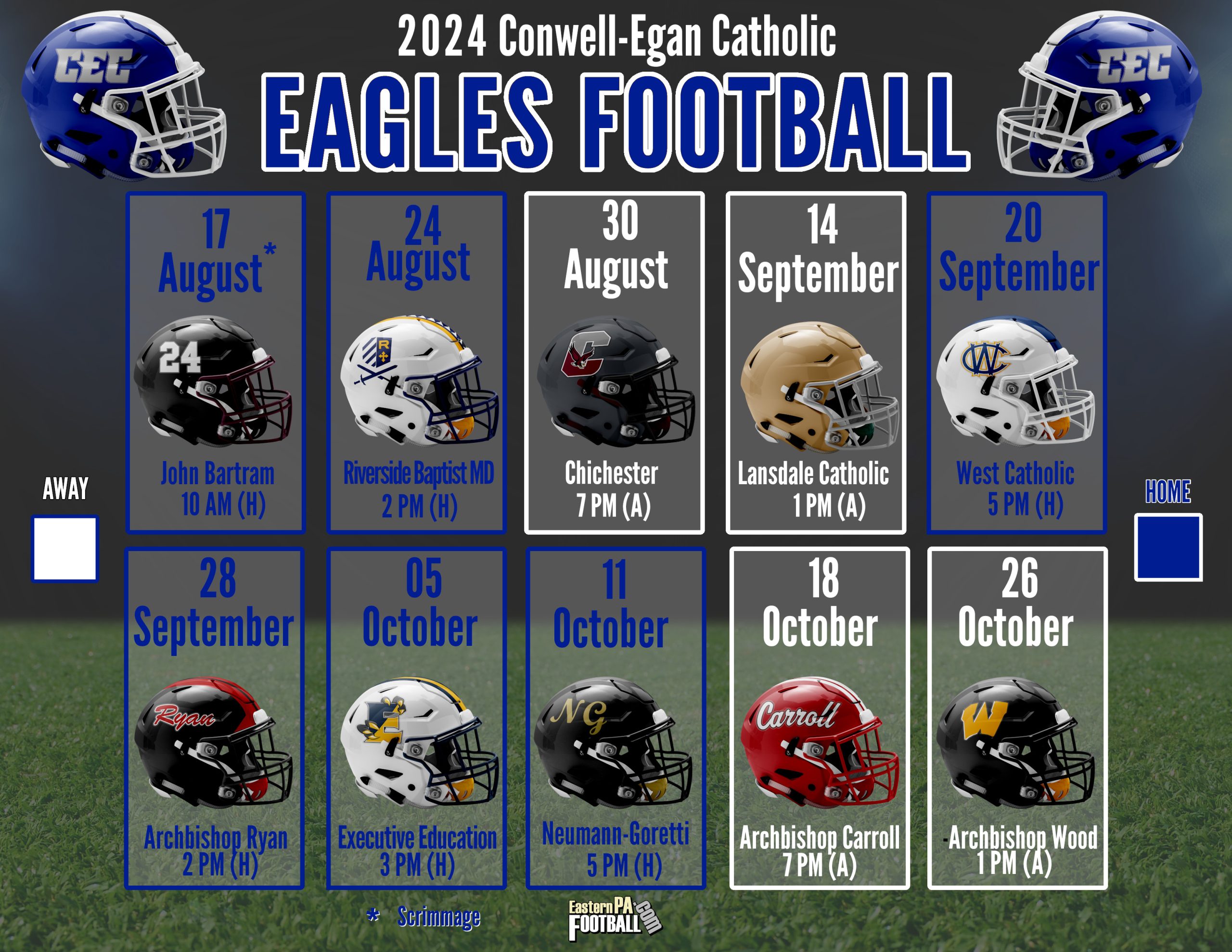 District 12 Schedules (2024 Graphics) – EasternPAFootball.com